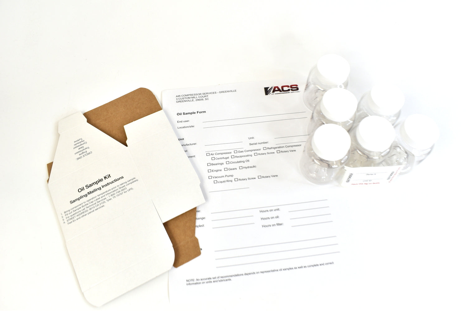 Oil Sample Analysis Bottle | Air Compressor Services